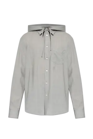 Bottega Veneta Wool Shirt With Detachable Hood