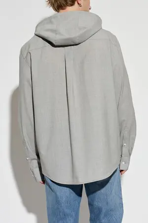 Bottega Veneta Wool Shirt With Detachable Hood