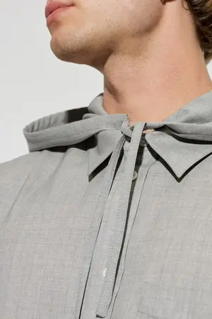 Bottega Veneta Wool Shirt With Detachable Hood