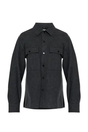 JIL SANDER Wool Shirt With Pockets - Grey