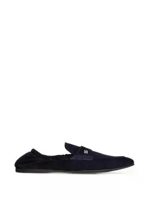 Dolce & Gabbana Calfskin Horsebit Slippers - Blue