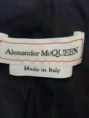 Alexander McQueen Navy Contrast Stitch Suit