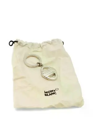 Montblanc Polished Steel Engraved Logo Keychain