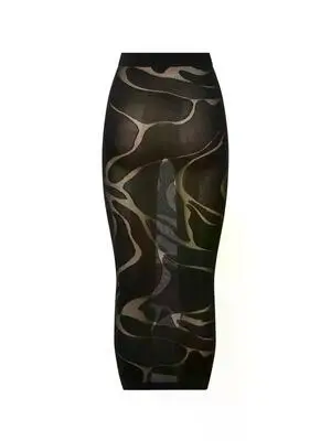 Wolford Rose Shadow Fitted Midi Skirt