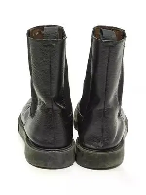 FERRAGAMO Round-toe Leather Chelsea Boots