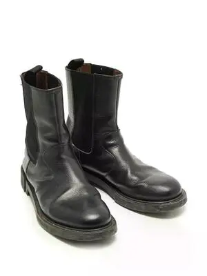 FERRAGAMO Round-toe Leather Chelsea Boots