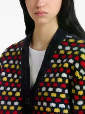 Marni Jacquard Shetland Wool Cardigan