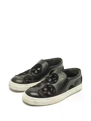 Alexander McQueen Skull Leather Slip-on Sneakers