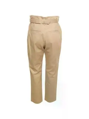 Brunello Cucinelli Belted Gabardine Trousers - Neutrals