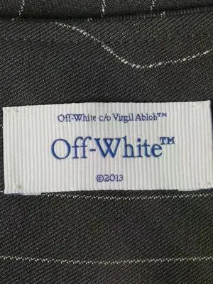 Off-White Layered Pinstripe Mini Skirt