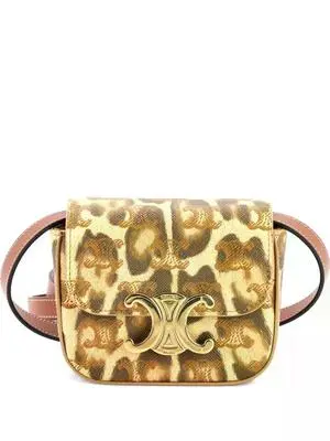 Celine Claude Printed Triomphe Coated Canvas Mini Shoulder Bag - Neutrals