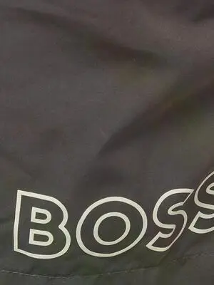 BOSS Logo Print Swim Shorts