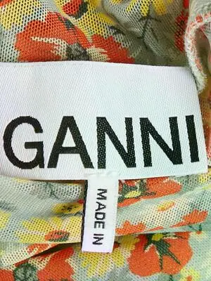 GANNI Floral-print Mesh Blouse And Skirt Set