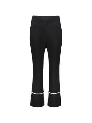 ELLERY Jersey Contrast Trim Flared Trousers