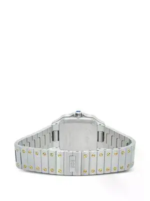 Cartier Santos Stainless Steel And 18k Yellow Gold Watch