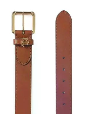 Ralph Lauren Logo Plaque Leather Belt