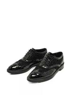 Burberry Patent Lace-panel Brogues