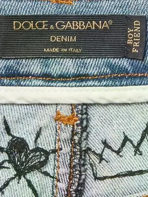 Dolce & Gabbana Embroidered Boyfriend Jeans