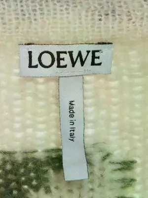 Loewe Intarsia Knit V-neck Cardigan