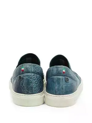 Philipp Plein Croc-embossed Slip-on Sneakers