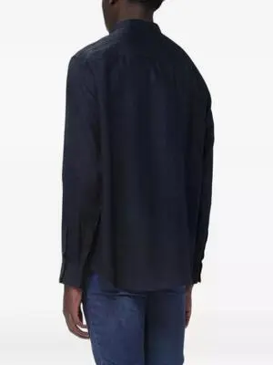 Emporio Armani Mandarin-collar Linen Shirt