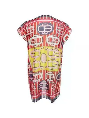 Hermès Geometric Print Open-front Cover-up