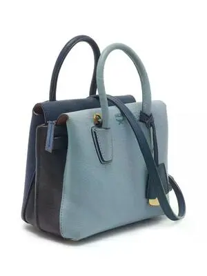 Mcm Mini Milla Park Avenue Leather Tote Bag - Blue