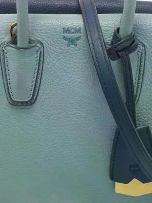 Mcm Mini Milla Park Avenue Leather Tote Bag - Blue