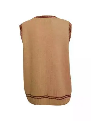 Prada Logo Detail Sleeveless Sweater
