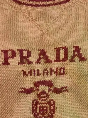 Prada Logo Detail Sleeveless Sweater
