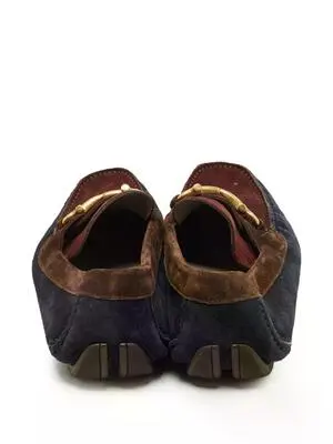 FERRAGAMO Gancini Suede Loafers - Blue