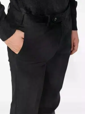 PT TORINO Straight-leg Cotton Trousers - Black