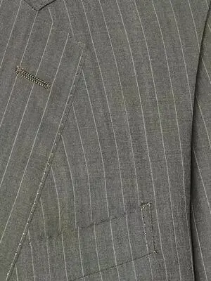 Balmain Stripe-pattern Single-breasted Blazer