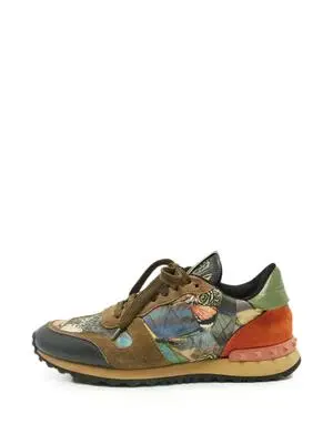 Valentino Garavani Rockrunner Butterfly Print Sneakers - Blue