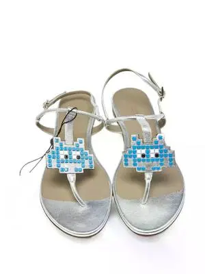ANYA HINDMARCH Pixelated Figure Thong Sandals