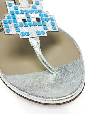ANYA HINDMARCH Pixelated Figure Thong Sandals