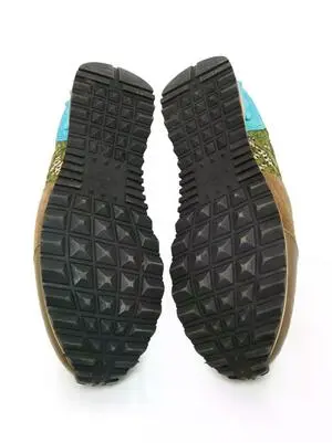 Valentino Garavani Rockstud Lace Low Top Sneakers - Green