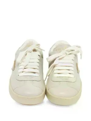 Prada Cream White Leather Lace-up Sneakers