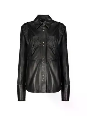 ELLERY Panelled Calf Leather Shirt