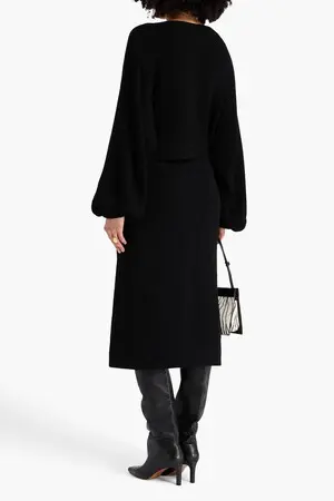 Zimmermann Striped Ribbed Wool Sweater - Black