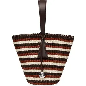 LIFFNER LIFFNER Striped Woven Basket Bag With Single Handle Multi