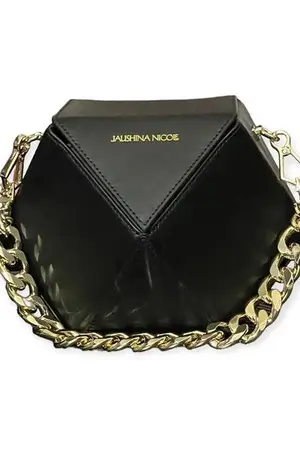 JAUSHINA NICOLE Tetra Top Handle Bag - Black