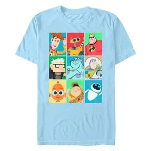 PIXAR CHARACTER Character Bingo Short Sleeve Graphic T-shirt - Light Blue