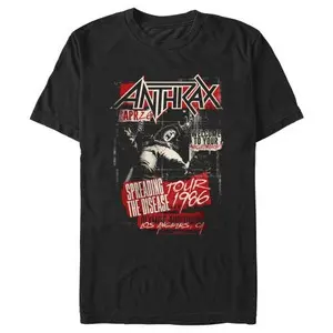 ANTHRAX Welcome To Your Nightmare Distressed Short Sleeve Graphic T-shirt