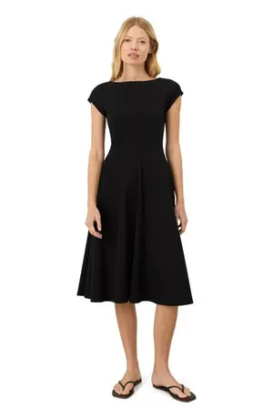 PACT Fit & Flare Ballet Dress In Organic Cotton - Black