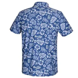 Reyn Spooner Brooklyn Dodgers Cooperstown Pua Performance Polo - Blue