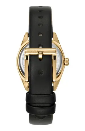 Dkny Logo Collection Leather Strap Watch & Bracelet Set