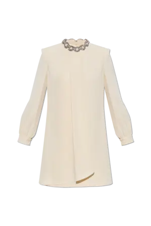 Valentino Garavani Silk Dress - Cream