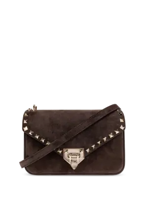 Valentino Garavani Suede Bag With Studs - Brown