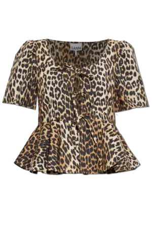 GANNI Top With Animal Motif